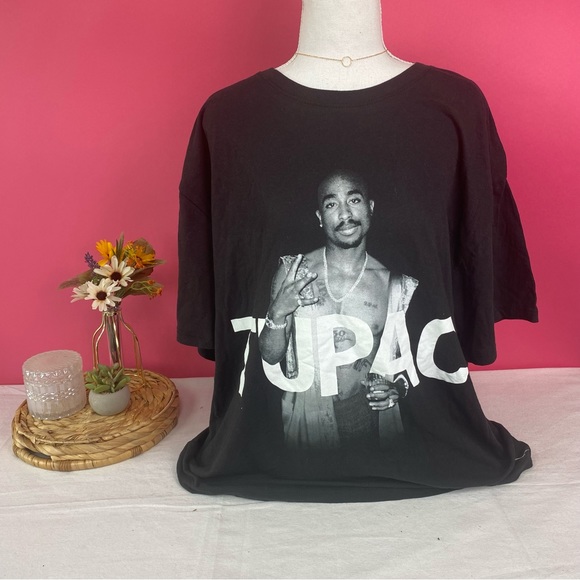 Tops | Tupac Graphic Tee Black | Poshmark